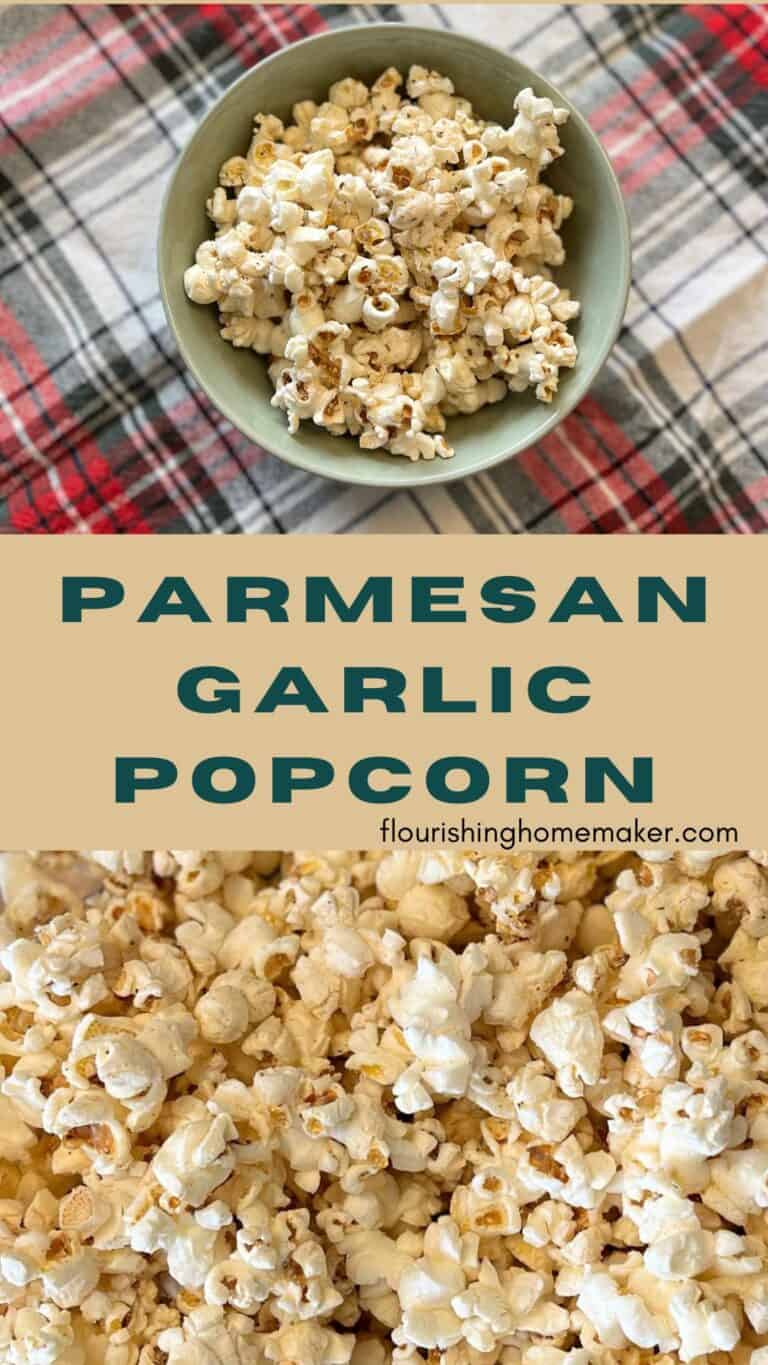 Parmesan Garlic Popcorn Recipe - flourishinghomemaker.com
